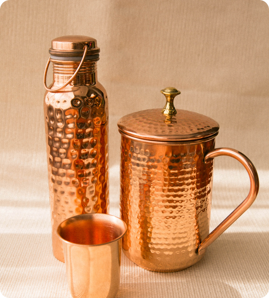Hammered Copper Water Pot | Copper Water Pot | Green Moon Collective